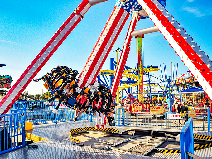 This pendulum ride delivers that perfect stomach-dropping sensation—the closest thing to skydiving without actually jumping from a perfectly good airplane.