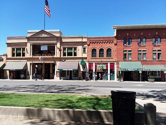 Historic buildings line Whiskey Row, where your Social Security check stretches further than your stories about "the good old days."
