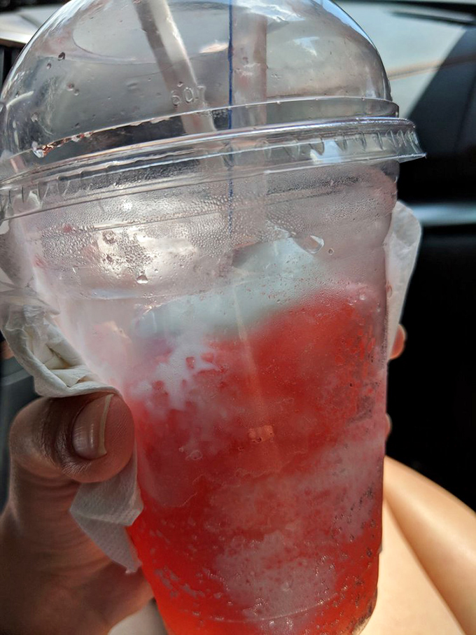 That red slush float isn't just refreshing—it's what summer would look like if you could pour it into a cup.