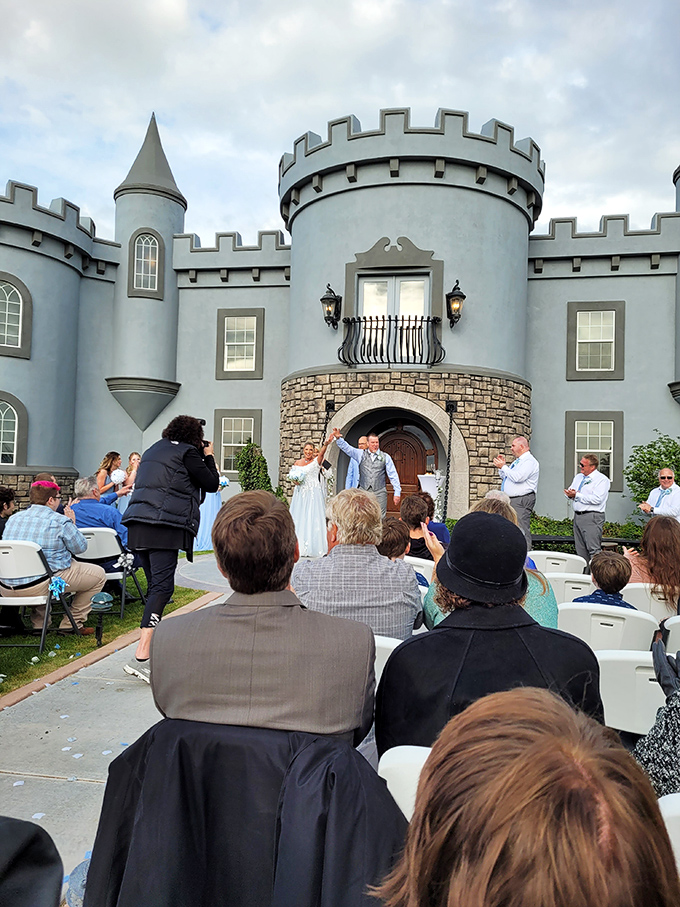 Magic happens when castle dreams meet Idaho reality—this couple's celebration proves fairy tales don't need to be fiction when you've got the right backdrop.