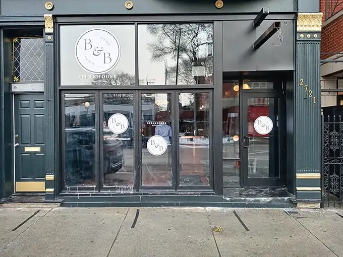 Butcher & the Bear's sleek storefront brings modern sensibilities to ancient traditions—like if Apple designed a temple to steak.
