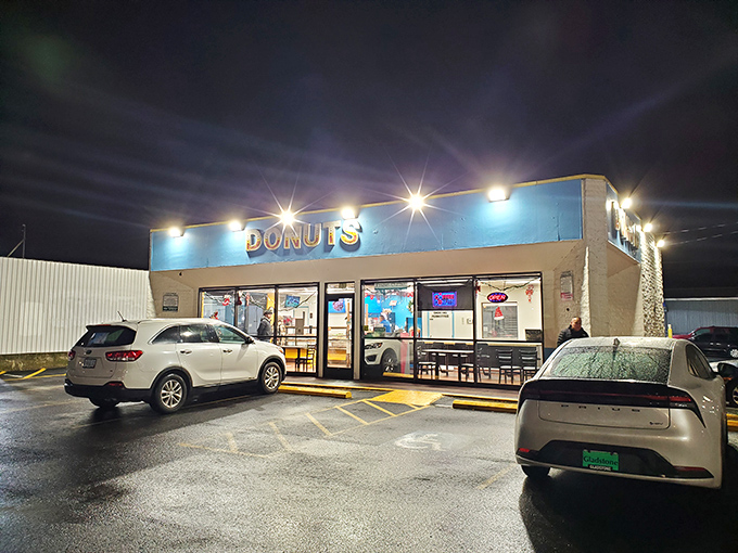 Tucked between tax services and nail salons, this unassuming shop proves great donuts don't need fancy digs—just heavenly recipes.
