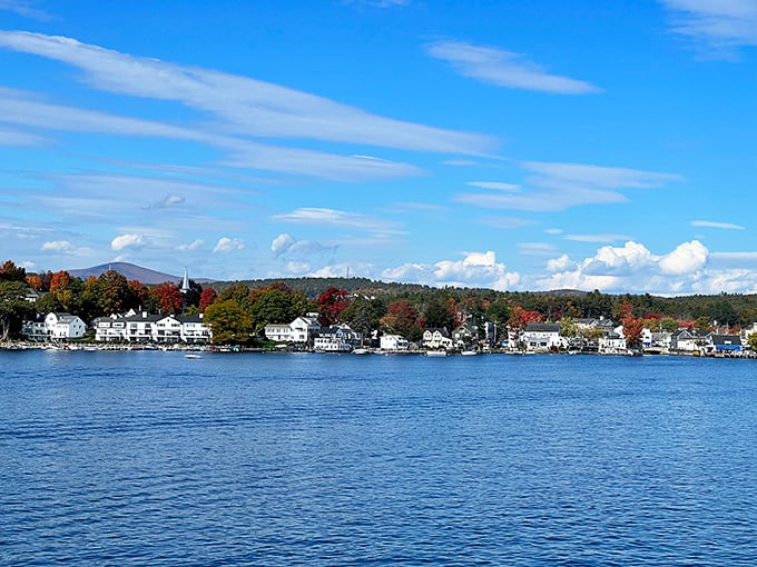 Wolfeboro's lakefront promenade invites you to stroll, eat ice cream, and wonder why you don't live here year-round.