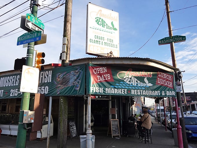 The vintage charm of Anastasi's storefront whispers of decades of seafood expertise – like your Italian grandmother opened a fish market.