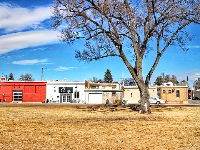 Simple storefronts in Eaton reflect its no-frills, budget-friendly approach to small-town living. Less expensive doesn't have to mean less charming!