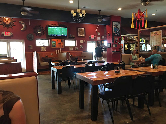 The dining area feels like someone's colorful living room – if that someone had impeccable taste in both décor and Mexican cuisine. 