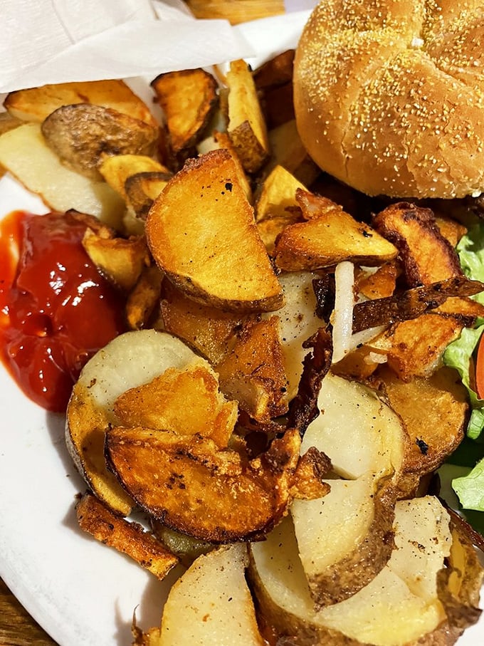 These home fries aren't just a side dish—they're a supporting actor worthy of their own award. Crispy, seasoned potato perfection that refuses to be upstaged.