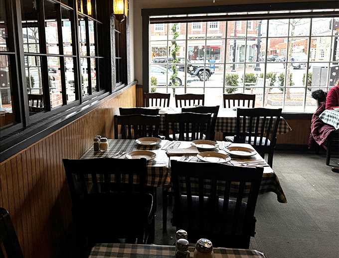 The window seats at Mario's offer prime people-watching with your pasta – dinner and a show without the Broadway prices.