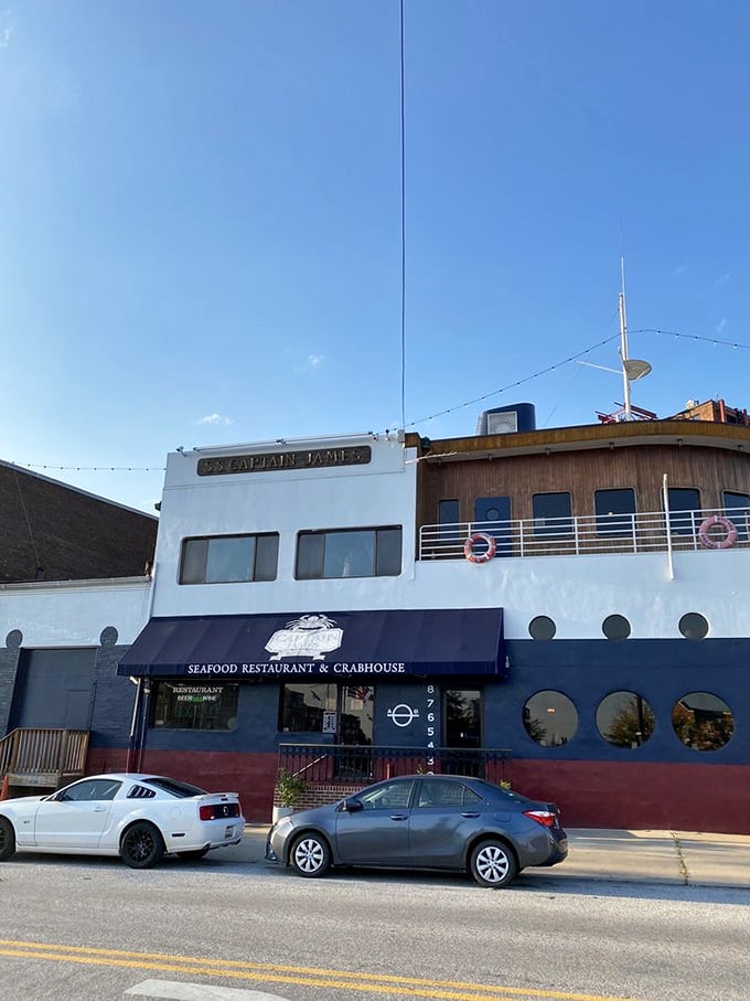 Land ho! Captain James Seafood Palace might be the only ship in Baltimore where you're encouraged to eat the catch.