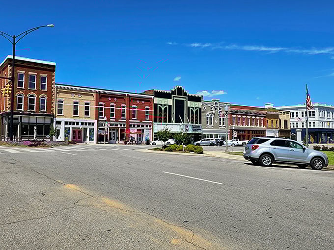 Talladega's main street offers small-town charm with its historic buildings and unhurried pace – perfect for budget-conscious living.