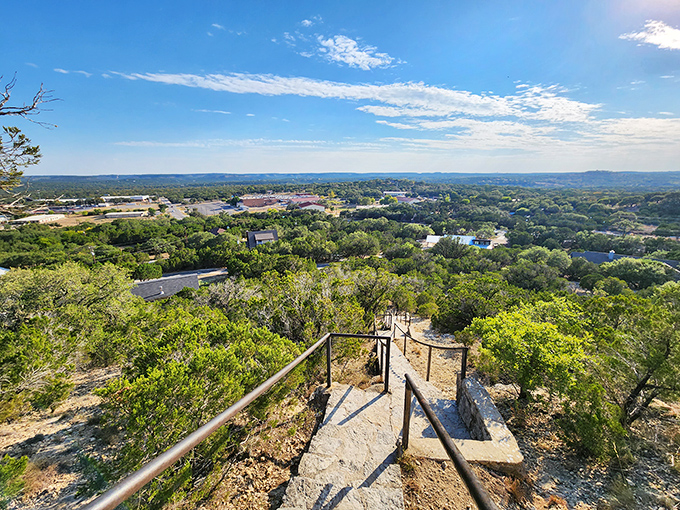 Standing atop Wimberley’s lookout, the world feels just a bit more peaceful – nature’s way of saying “take it slow.”