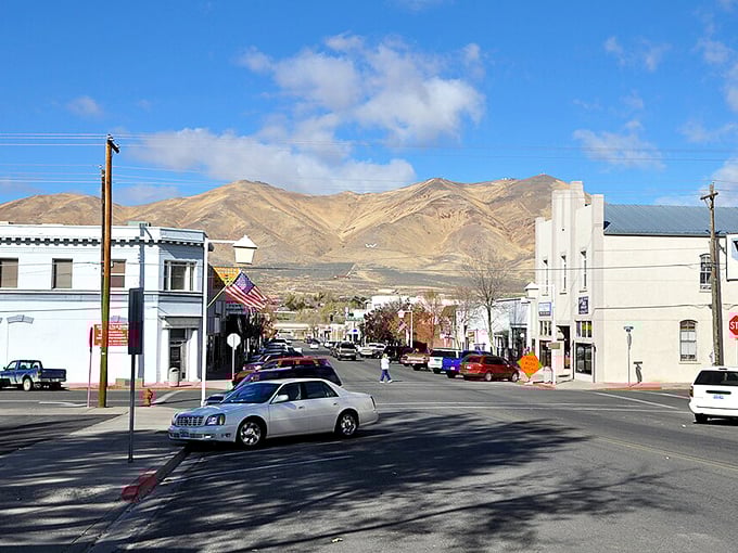 Winnemucca's historic downtown sits nestled against golden mountains – authentic western living without breaking the bank.