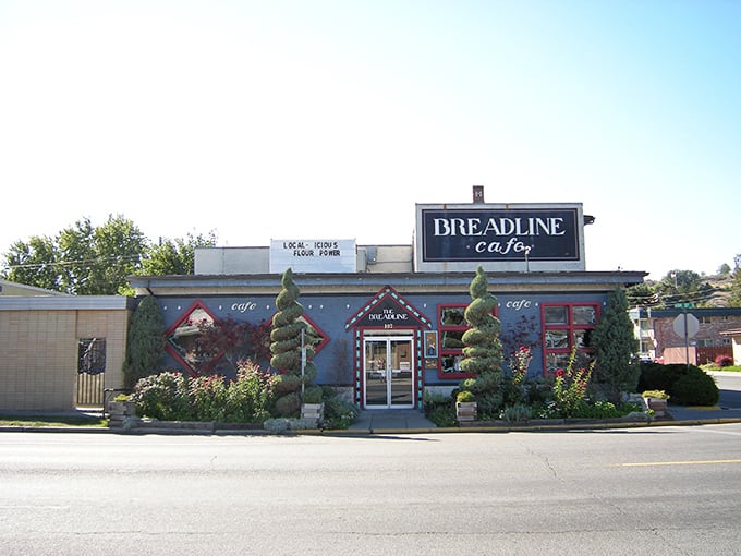 The Dreadline Cafe's whimsical exterior hints at the creative spirit found throughout Omak's charming streets.