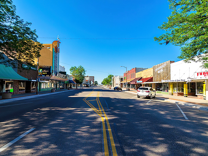 This historic building in Scottsbluff houses local businesses where prices haven't inflated to big-city levels—unlike your former hometown.