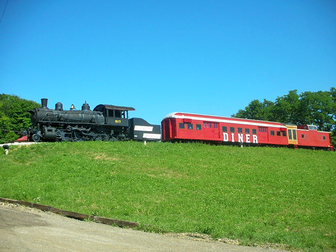 All aboard the flavor express! This vintage train car in Bellville isn't just eye-catching—it's stomach-filling too.