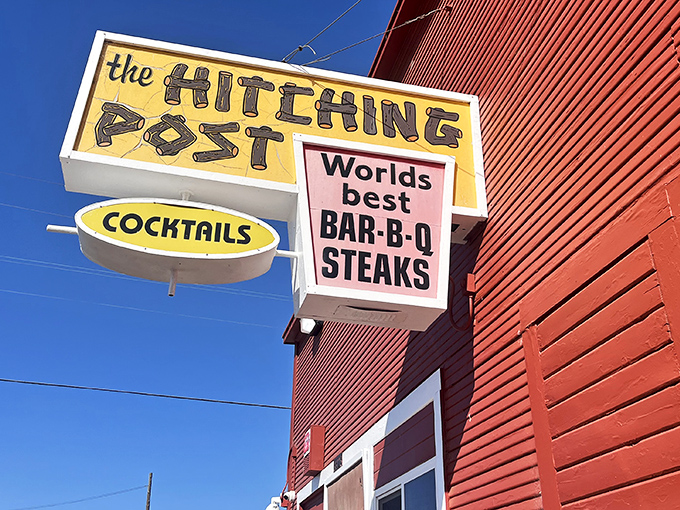 That vintage car isn't just for show – it perfectly captures the timeless charm of this legendary steakhouse. 