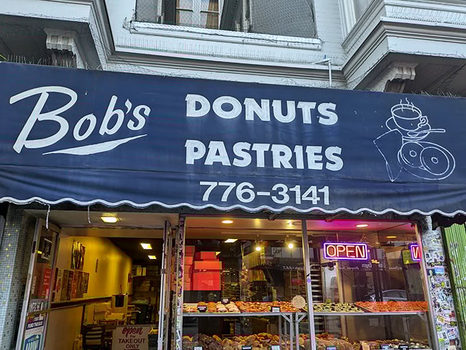 The unassuming storefront that houses donut greatness. No fancy frills needed when what's inside is this good.