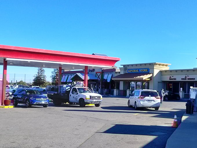 Don't judge this book by its cover – behind this unassuming truck stop facade lies a breakfast paradise that's worth every mile of the journey.