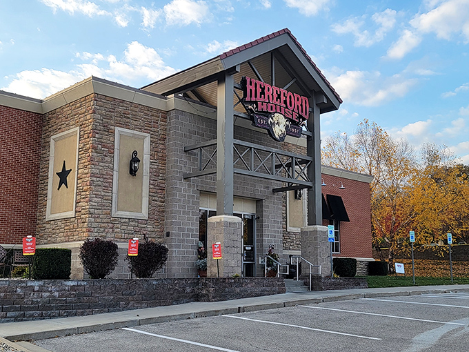 The stone and brick exterior of Hereford House stands like a beacon for beef lovers—a modern-day castle where the royalty is perfectly aged steak.