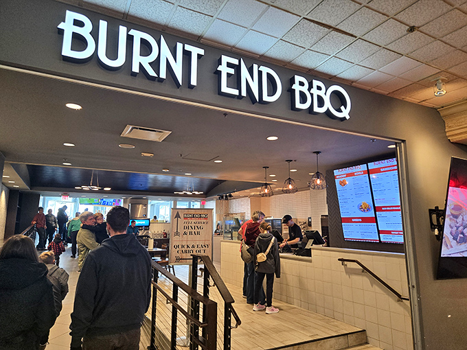 The entrance to barbecue nirvana. That line of people isn't just decoration – they're smart Missourians who understand that good things come to those who wait.