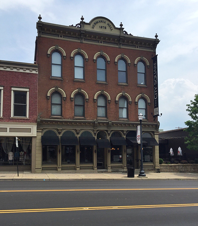 Germania Hall 1878 stands proud on Wooster's square, its historic brick façade promising culinary treasures within. History never tasted so good!