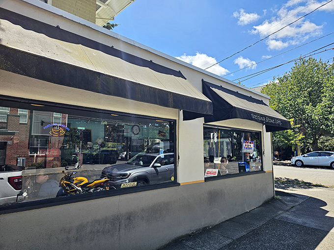 The unassuming blue door of Stepping Stone Cafe beckons like a secret portal to breakfast nirvana. Portland's hidden gems often come in modest packages.