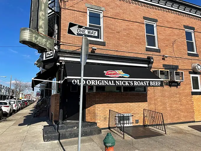 The unassuming brick exterior of Old Original Nick's Roast Beef hides culinary treasures that locals have cherished for decades.