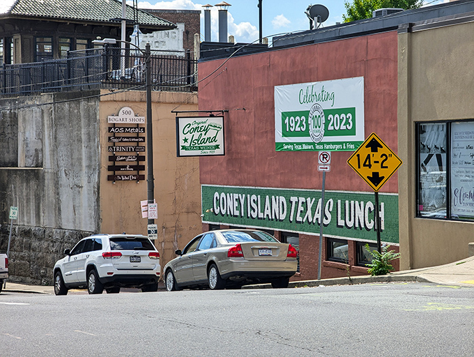 The unassuming exterior of Coney Island Texas Lunch celebrates a century of serving Scranton. Some landmarks don't need neon to shine.