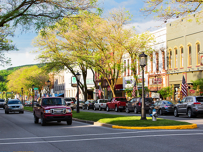 Wellsboro's Main Street isn't just a thoroughfare—it's a time machine with gas lamps that would make Narnia's Mr. Tumnus feel right at home.