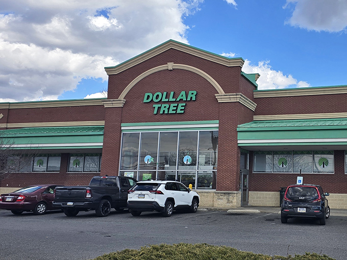 The iconic red and green façade of Media's Dollar Tree stands like a beacon of budget-friendly possibility in Pennsylvania's retail landscape.