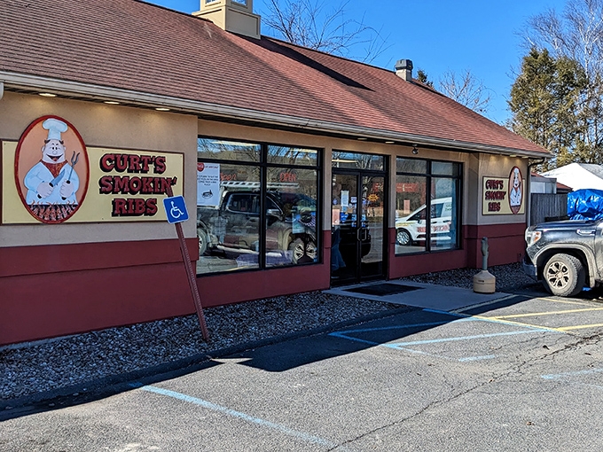 The unassuming exterior of Curt's Smokin' Ribs proves once again that the best BBQ joints don't waste money on fancy facades—they invest in what matters: smoke and meat.