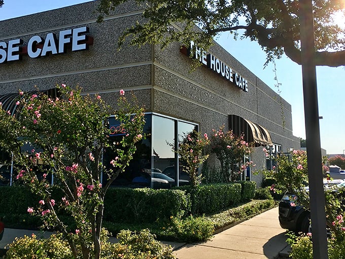 The unassuming exterior of The House Cafe stands as a testament to the old adage: never judge a breakfast by its building.