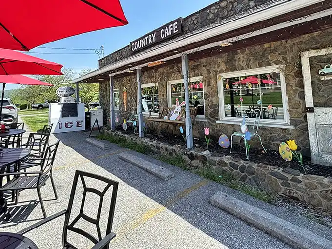 Stone walls that have witnessed decades of morning conversations and a porch that practically begs you to sit awhile. Small-town America, perfectly preserved.