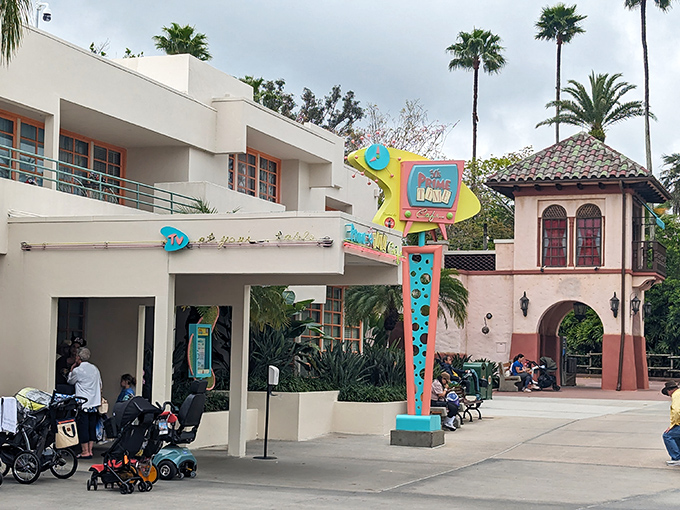 The retro neon sign beckons like a time portal to the 1950s, promising comfort food and a healthy serving of nostalgia.