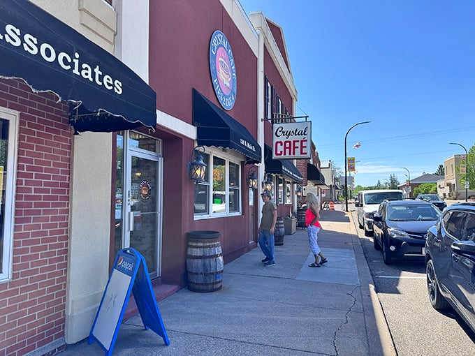 The unassuming storefront of Crystal Cafe in downtown Iola might not stop traffic, but locals know this modest exterior hides Wisconsin's pie paradise.