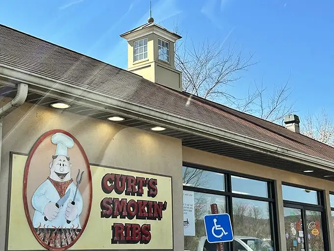 The unassuming exterior of Curt's Smokin' Ribs proves once again that the best BBQ joints don't waste money on fancy facades—they invest in what matters: smoke and meat.