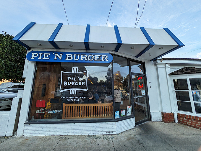 The unassuming storefront of Pie 'n Burger stands as a beacon of culinary constancy in Pasadena, where time-honored traditions trump trendy food fads.