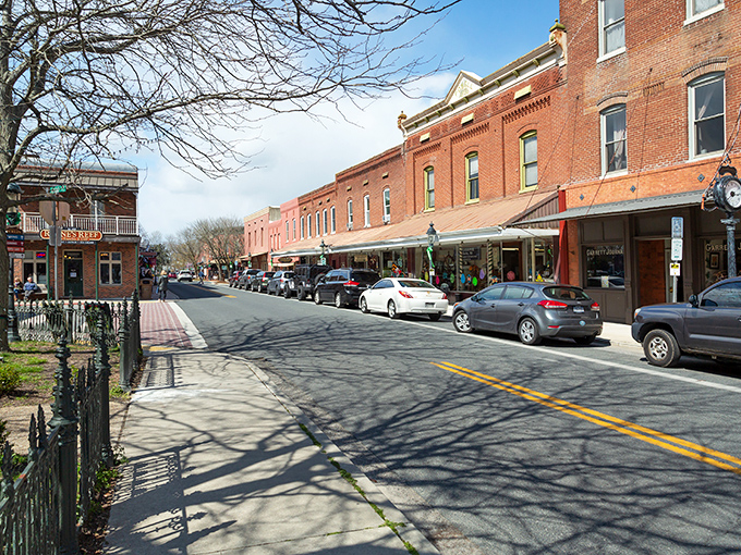 Main Street Berlin looks like it was plucked straight from a Hallmark movie set, where brick buildings and vintage charm aren't manufactured—they're just Tuesday.