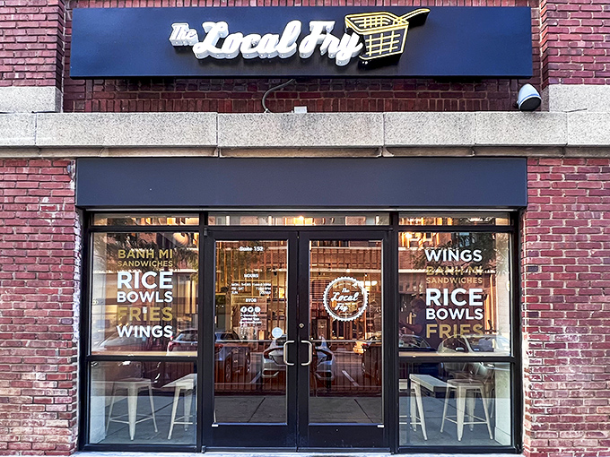 The unassuming storefront of The Local Fry beckons from its brick building home. Like all great food discoveries, it doesn't need neon lights to announce its brilliance.