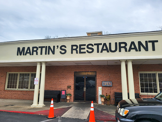 Martin's Restaurant stands proudly on Carter Hill Road, its unassuming brick exterior hiding culinary treasures that have drawn devoted fans for decades.