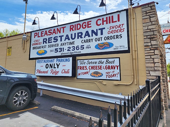 That iconic stone facade and vintage neon sign aren't just decoration—they're a promise of Cincinnati comfort that's been kept for generations.