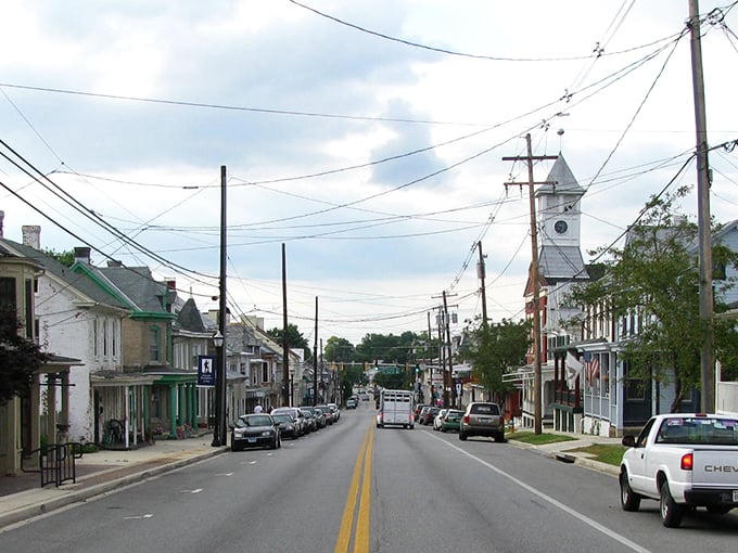 Main Street Boonsboro offers that perfect small-town America vibe – where the church steeple still stands taller than any corporate logo.