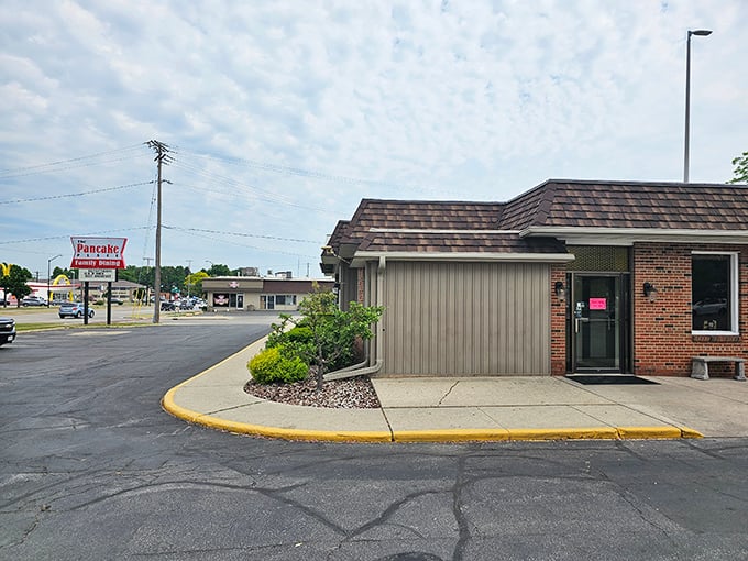 The red lettering of The Pancake Place sign is like a beacon to breakfast lovers—Wisconsin's equivalent of the North Star for hungry travelers.