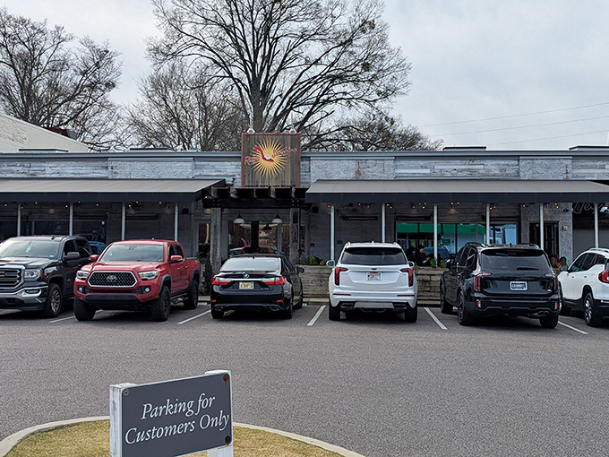 Ruby Sunshine's welcoming exterior invites you in with its modern-rustic charm, promising breakfast delights that'll make hitting the snooze button your morning's biggest regret.