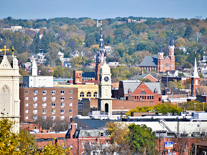 Dubuque's historic Main Street isn't just preserved—it's alive! Brick buildings house modern businesses where locals actually shop, not museum pieces behind velvet ropes.