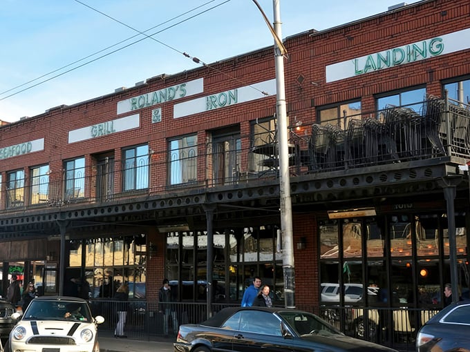 Roland's iconic brick exterior with its vibrant green signage and bustling rooftop deck is Pittsburgh's answer to coastal seafood shacks – just with better parking options.