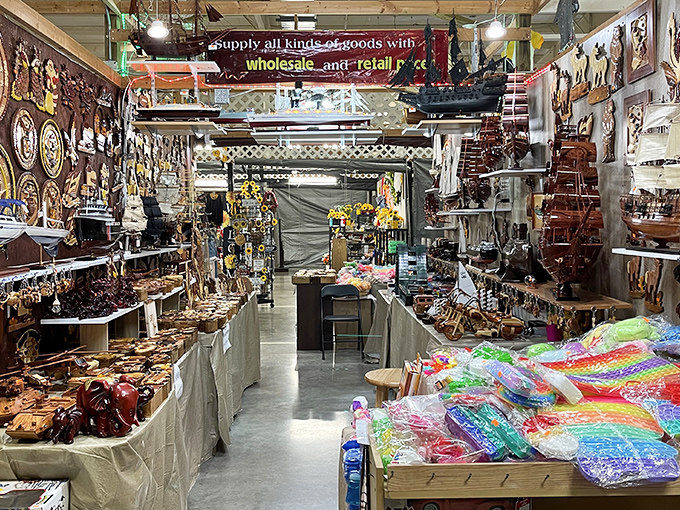 The outdoor section beckons with colorful canopies and treasure-filled stalls. Like a small village dedicated to the art of the deal.