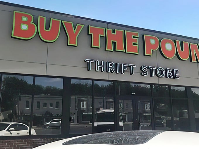 That sign isn't lying—this place really is as enormous as your hopes for finding treasure.