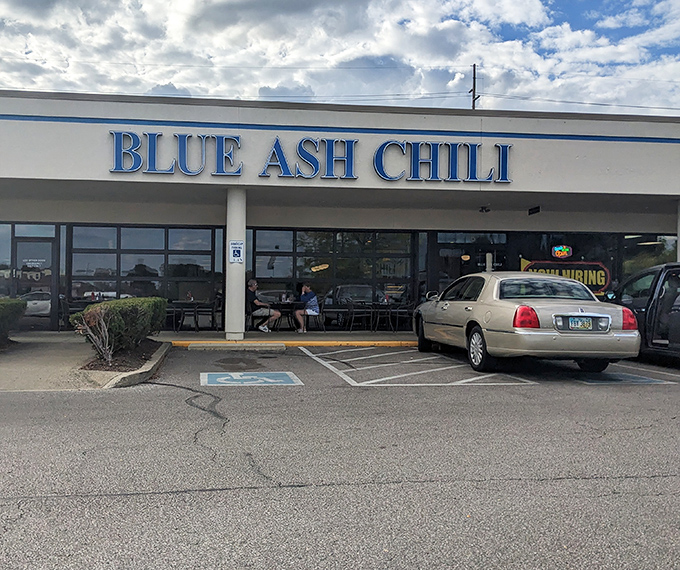 The unassuming exterior of Blue Ash Chili might fool you, but locals know this modest storefront houses Cincinnati culinary magic worth the pilgrimage.
