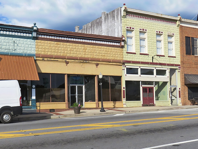 Downtown Clarkesville looks like a movie set where small-town America still thrives, complete with brick buildings and that perfect blue sky backdrop.